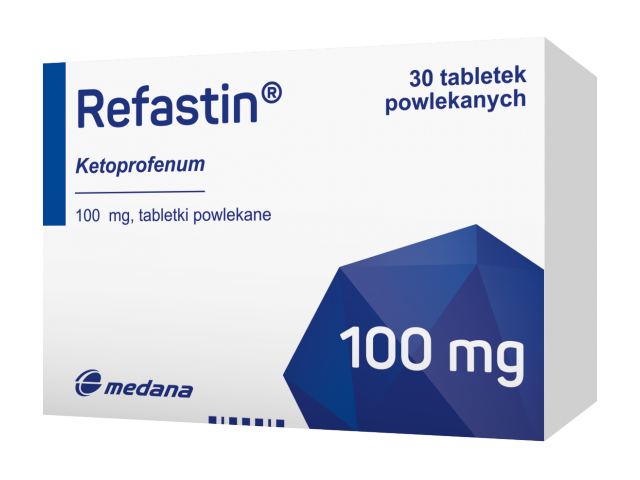 Refastin 100 mg x 30 tabl. powl. - Polpharma