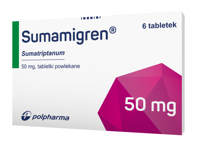 Sumamigren 50 mg x 6 tabl. powl. - Polpharma