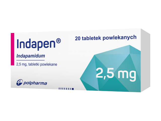Indapen 2,5 mg x 20 tabl. powl. - Polpharma