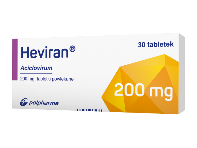 Heviran 200 mg x 30 tabl. powl. - Polpharma