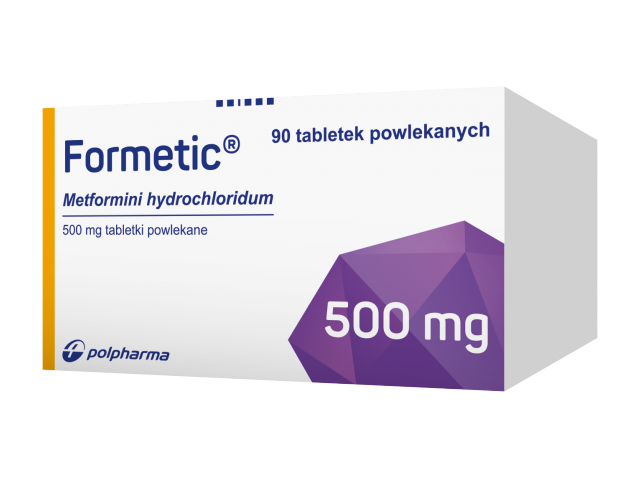 Formetic 500 mg x 90 tabl. powl. - Polpharma