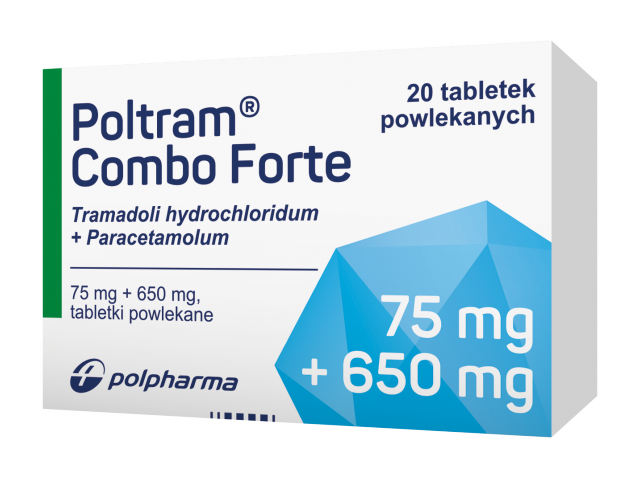 Poltram Combo Forte (75 mg + 650 mg) x 20 tabl. powl. - Polpharma