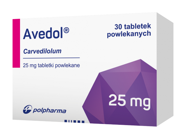 Avedol 25 mg x 30 tabl. powl. - Polpharma