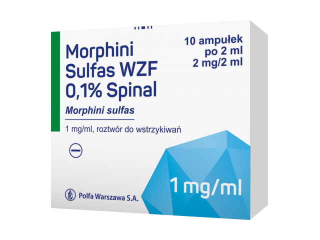 Morphini Sulfas WZF 0,1 % spinal rozt. do iniekcji 1 mg/ ml 10 amp x 2 ...