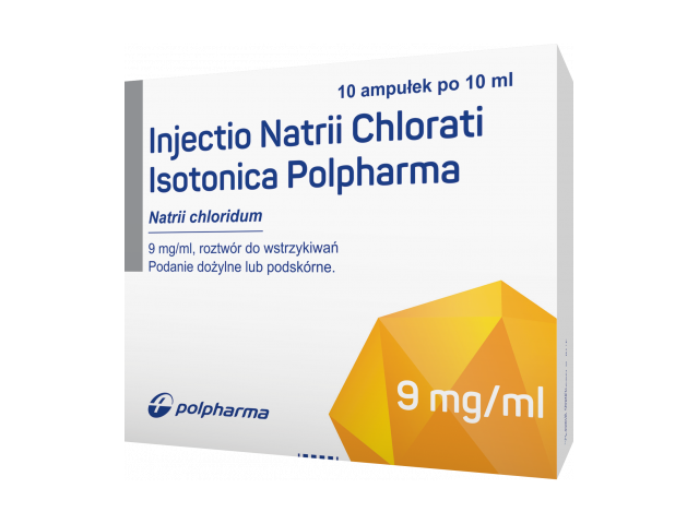 Inj. Natrii Chlorati Isot. Polpharma rozt do wstrz 0,9%10 ml x10 /szkl ...