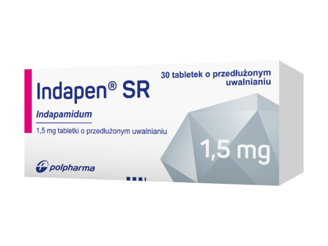 Indapen SR 1,5 mg x 30 tabl. o przedłuż. uwalnianiu - Polpharma
