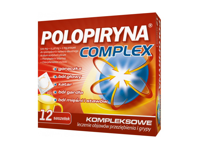 Polopiryna Complex proszek do sporz. rozt. doust. (500mg + 2 mg + 15,58 ...