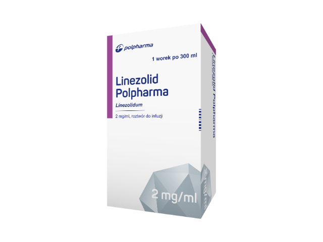 Linezolid Polpharma, roztwór do infuzji 2mg/ml 1 worek po 300 ml ...