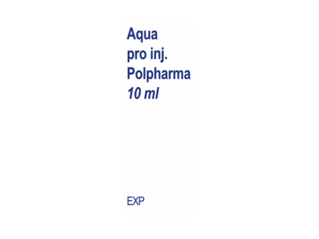 Aqua pro injectione Polpharma rozp. do sporządz. leków parenteral. 10 ...
