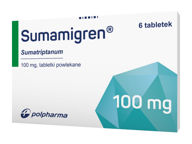 Sumamigren 100 mg x 6 tabl. powl. - Polpharma
