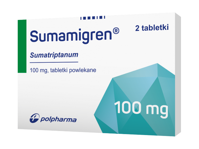 Sumamigren 100 mg x 2 tabl. powl. - Polpharma